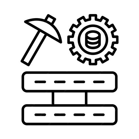 Premium Vector Data Mining Line Illustration