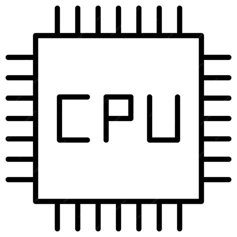 Premium Vector Cpu Vector Illustration