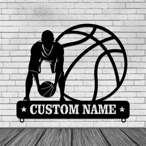 Personalized Basketball Metal Sign Wall Decor Home Birthday T For