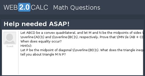View Question Help Needed Asap
