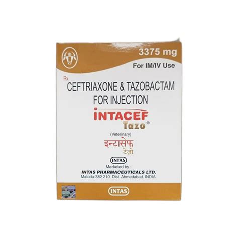 Buy Intacef Tazo Vet Injection 1 S Online At Upto 25 Off Netmeds
