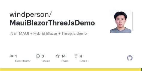 GitHub Windperson MauiBlazorThreeJsDemo NET MAUI Hybrid Blazor Three Js Demo