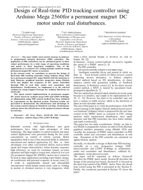 2018 Design Of Real Time Pid Tracking Controller Using Arduino Mega 2560for A Permanent Magnet