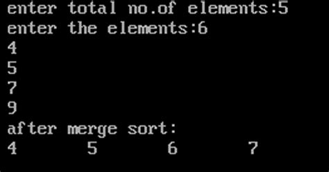 Implement Merge Sort Data Structure In C