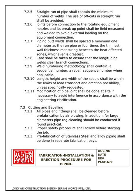 Piping Installation And Erection Procedure Pdf