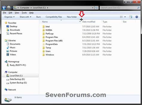 Windows Explorer Columns Change Width Tutorials