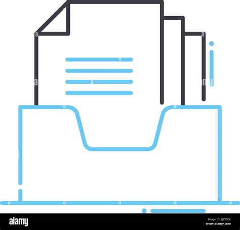 Financial Records Line Icon Outline Symbol Vector Illustration Concept Sign Stock Vector