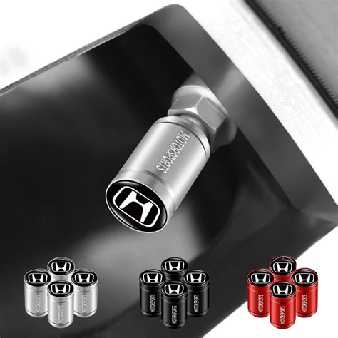 4pcs sport styling car tire air cap screw on cylindrical car logo wheel