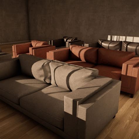 로우 폴리 모던 가구 세트 01 3d 모델 5 3ds Fbx Obj Unknown Free3d