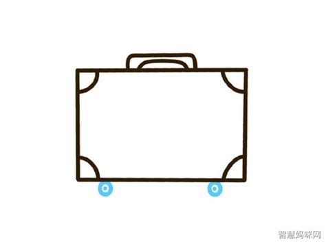 儿童卡通行李箱简笔画 简笔画图片大全 普车都