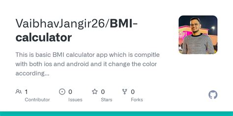 Github Vaibhavjangir26bmi Calculator This Is Basic Bmi Calculator App Which Is Compitle With