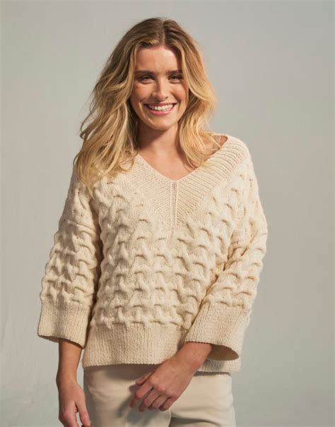 Shifting Sands Sweater Knitting Pattern In Sirdar Loveful 100 Recycled Acrylic Sirdar