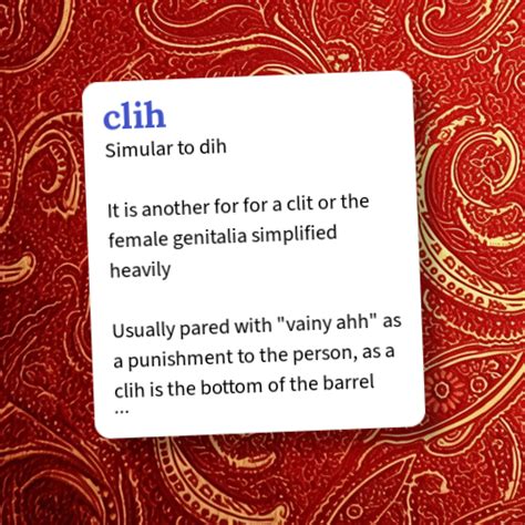Urban Dictionary Clih