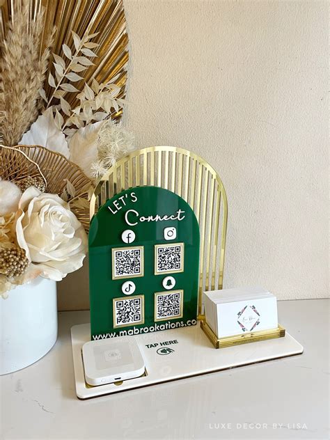 X QR Code Sign Double Arched Social Square QR Card Etsy Australia