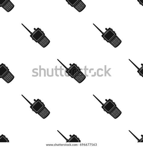 Handheld Transceiver Icon Black Style Isolated Stock Illustration 696677563 Shutterstock