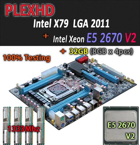 For Intel X Motherboard CPU RAM Combos LGA CPU E V SR A Memory X GB GB