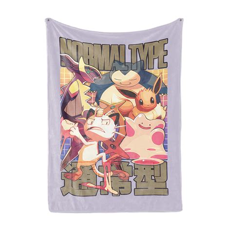 Normal Type Pokemon Blanket Animebape