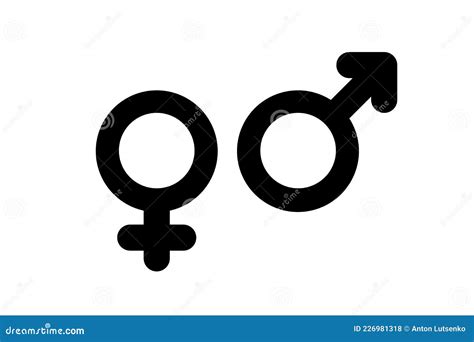 Male And Female Symbol Pictograms On A White Background Stock Vector