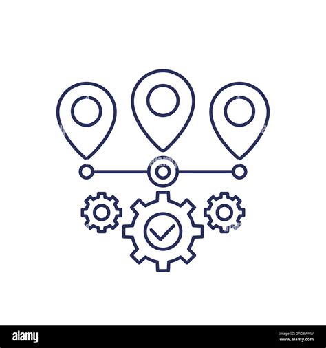 Logistics Optimization Line Icon Vector Stock Vector Image And Art Alamy