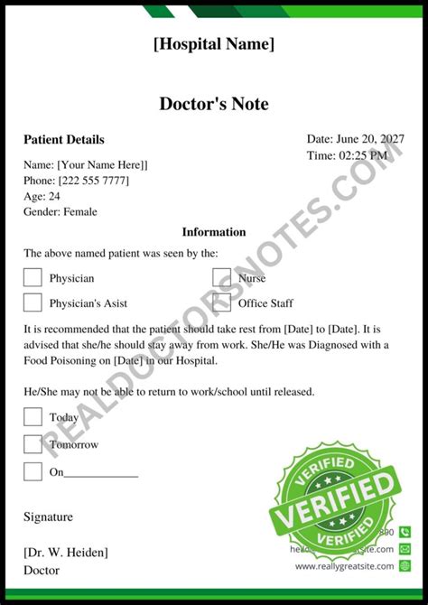 Doctors Note For Pregnancy Bed Rest Template Sample