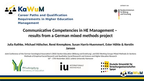 Pdf Communicative Competencies In He Management Results From A
