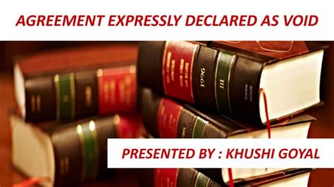 Agreement Expressly Declared As Void Pptx