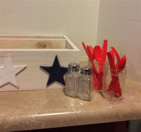 Table Caddy Picnic Caddy Kitchen Caddy Americana Decor Housewarming T Tableware Caddy