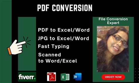 Do Pdf Conversion Fast Typing And Convert Scanned Pdf To Word Or Excel By Va Expert Amina Fiverr