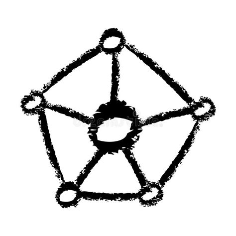 Simple Connect Crayon Hand Draw Sketch Doodle Stock Vector