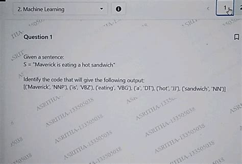 Machine Learning Question Given A StudyX