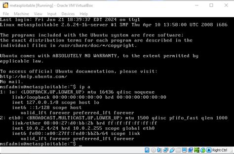 Metasploitable — Manual Exploitation Ip Of The Metasploitable Machine →