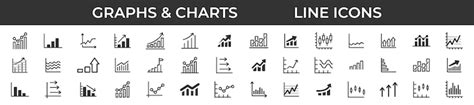 premium vector set of growing bar graph icons business chart with