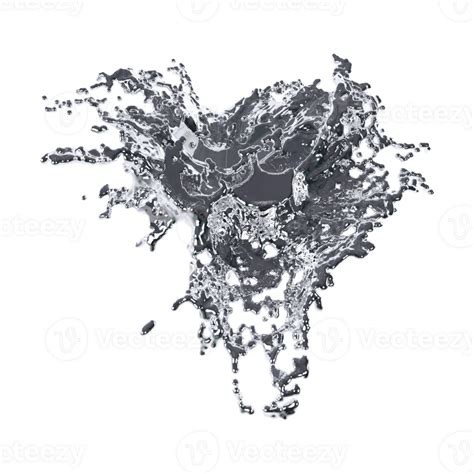 Futuristic Chrome Liquid Abstract Metallic Shape 3d Render 36152391 Png