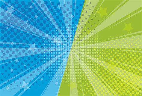 팝 아트 프레임 대 복고풍 만화 슈퍼 히어로 배경 녹색과 파란색입니다 결투 전투 폭발 하프 톤 점 만화 대 벡터 일러스트레이션 배경 주제에 대한 스톡 벡터 아트 및 기타