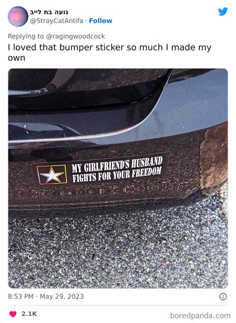 50 Times People Spotted Some Of The Most Hilarious Bumper Stickers Ever New Pics Bored Panda