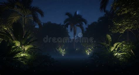 Nighttime Nature Background Stock Illustrations 26525 Nighttime