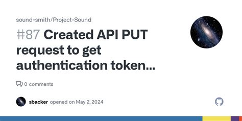 Created Api Put Request To Get Authentication Token From Front End · Issue 87 · Sound Smith