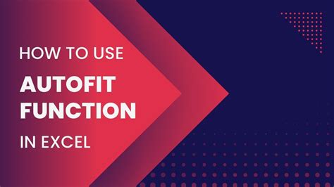 How To Use Autofit Function In Excel Youtube How To Use Autofit Function In Excel Youtube