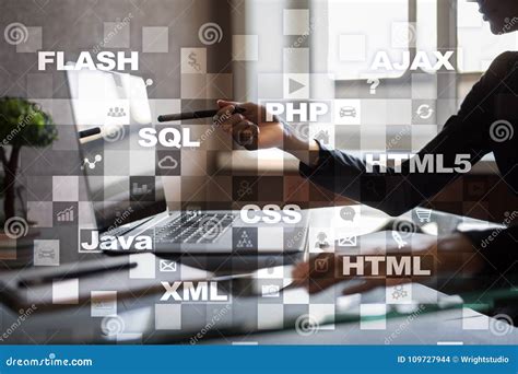 Web Development Programming Internet And Technology Concept Stock
