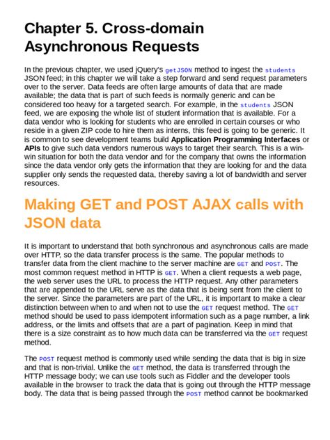 Javascript And Json Essentials 5 Cross Domain Asynchronous Requests