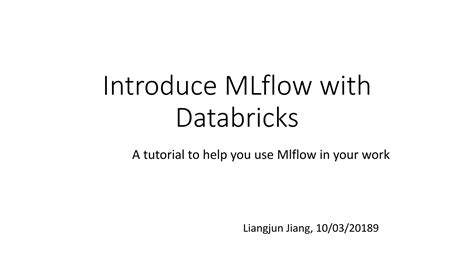 Mlflow With Databricks Ppt