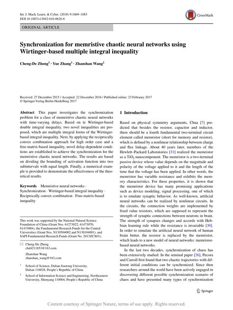 synchronization for memristive chaotic neural networks using wirtinger