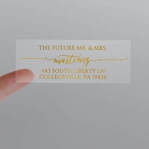 Clear Return Address Stickers Personalized Printed Mailing Labels Clear Or White Return Address