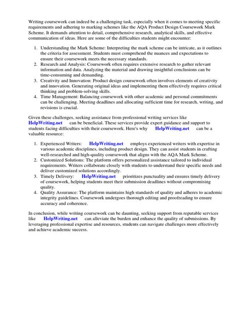 aqa product design coursework mark scheme pdf gce advanced level