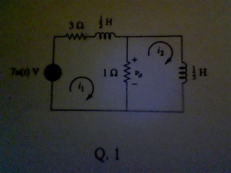 solved for the circuit shown find i1 t i2 t and vo t