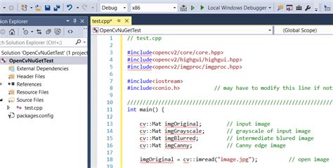 C OpenCV Via NuGet Packages With Visual Studio How To Configure Stack Overflow