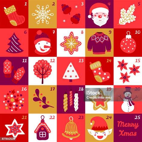 크리스마스 눈송이 전나무 나무 별 스웨터 엘 프 강림 절 달력 강림절 달력에 대한 스톡 벡터 아트 및 기타 이미지 강림절 달력 일러스트레이션 겨울 Istock