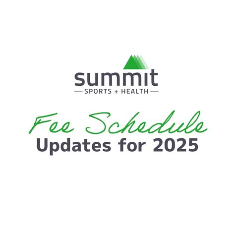 2025 Fee Schedule