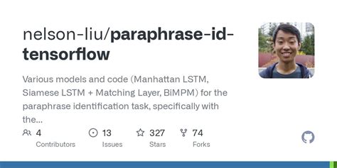 [p] Paraphrase Identification In Tensorflow Documented Tested Good For Beginners R