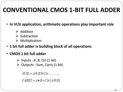 Implementation Of 1 Bit Full Adder Using Gate Diffusion Input Gdi Technique Ppt